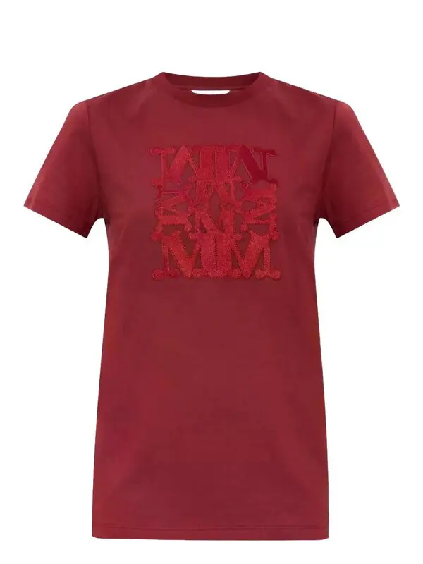 Max Mara Embroidered Tee - Red