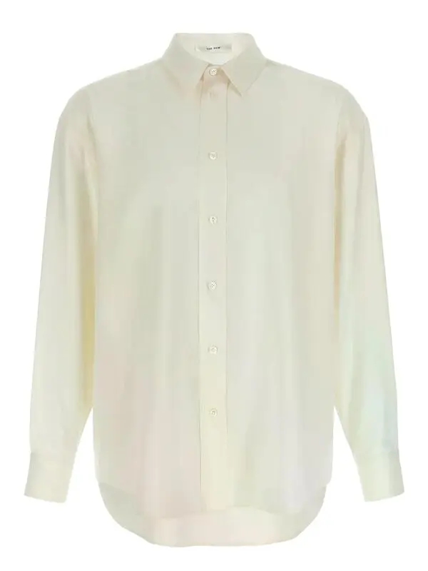 THE ROW Granada Buttoned Silk Shirt - White