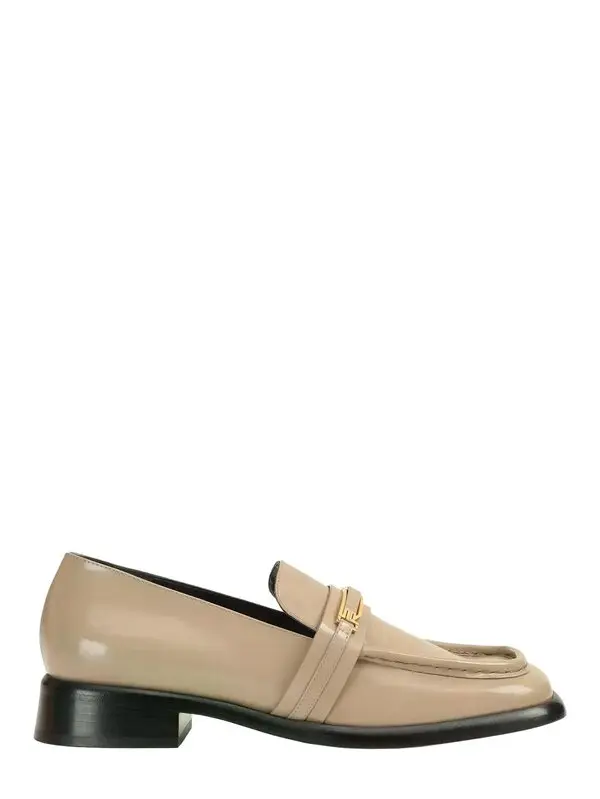 SERGIO ROSSI Bitt Leather Loafers - Neutrals