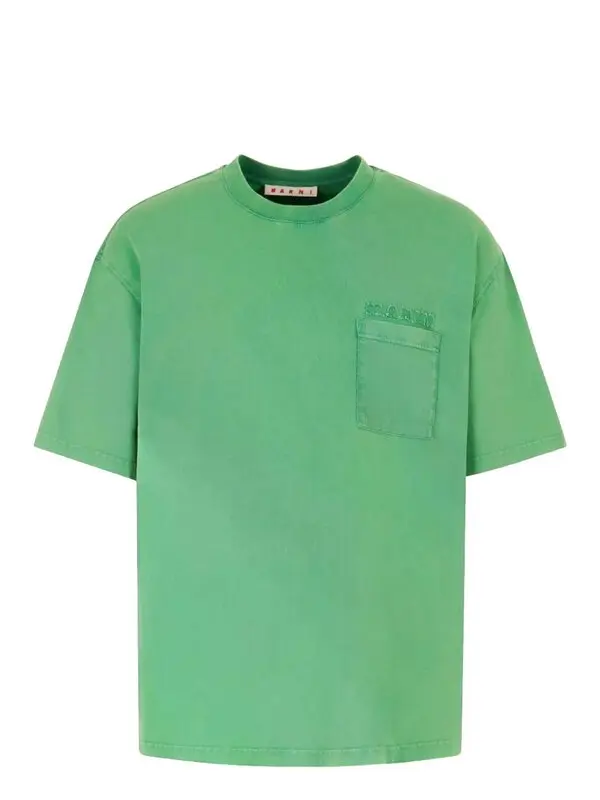 Marni Pocket Logo-detail T-shirt - Green