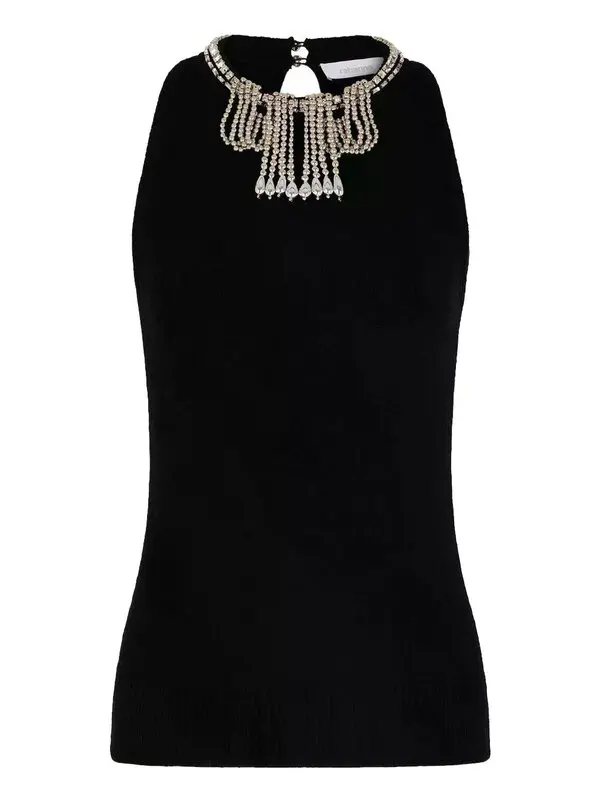 Rabanne Jeweled-embroidered Top - Black