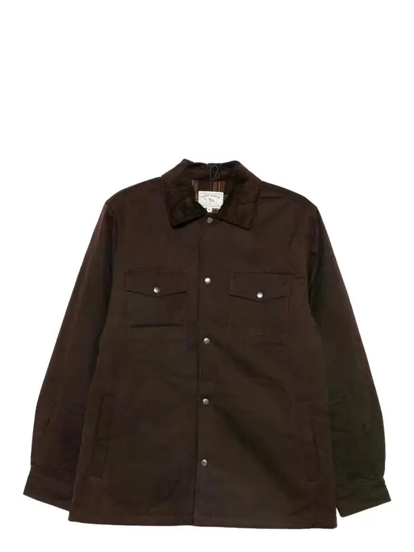 MC2 SAINT BARTH Corduroy-collar Chest-pocket Shirt Jacket - Brown