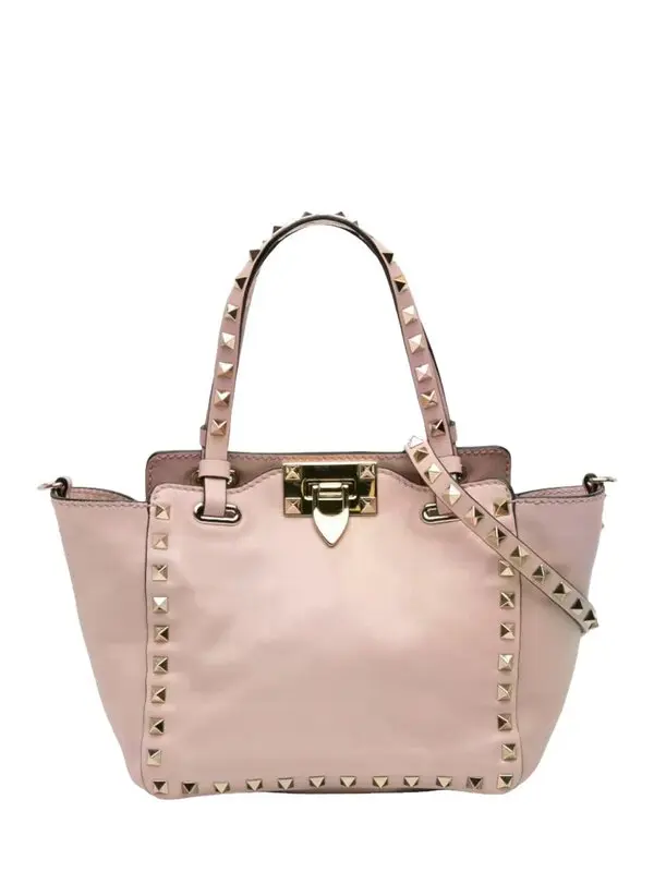 Valentino Garavani 2000-2017 Mini Rockstud Trapeze Satchel - Pink