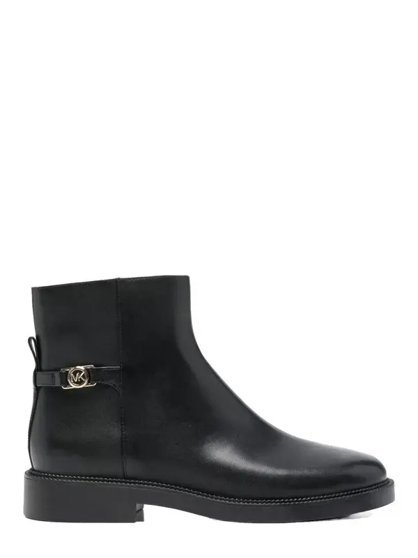 Michael Kors Leather Ankle Boots - Black