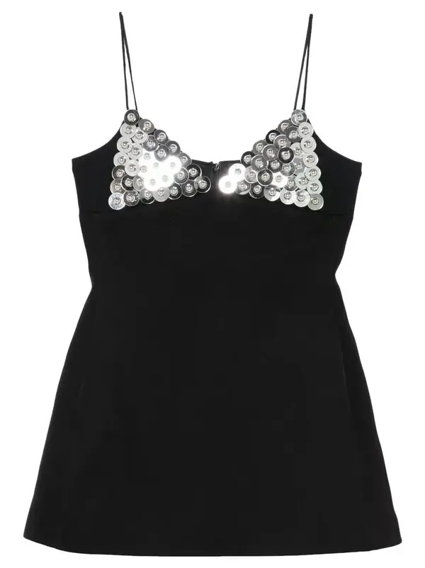 David Koma Embellished Mini Dress - Black