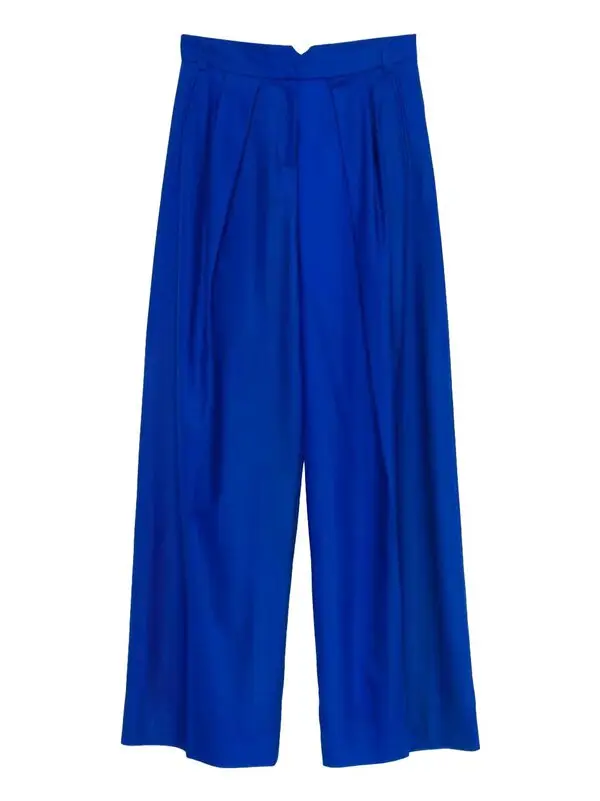 David Koma Pleated-front Trousers - Blue