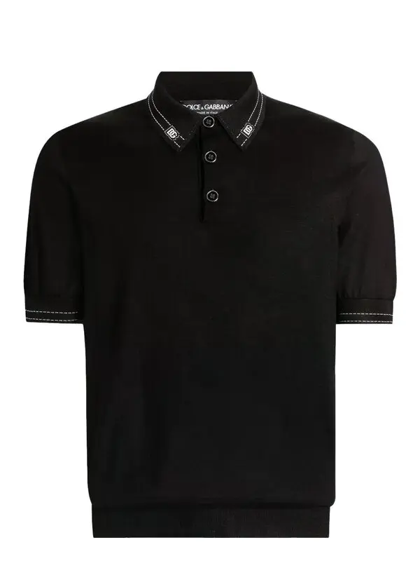 Dolce & Gabbana Short-sleeve Polo Shirt - Black