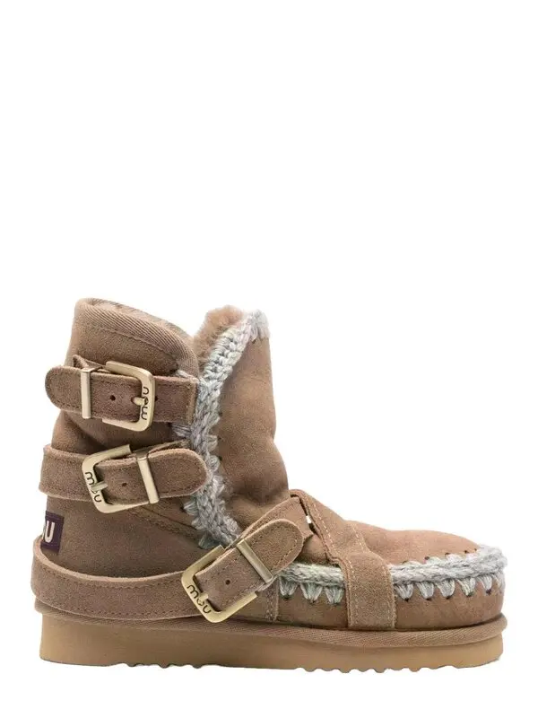 Mou Eskimo 18 Buckle Strap Boots - Brown