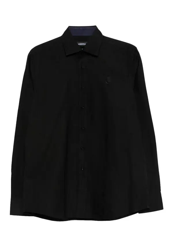 Karl Lagerfeld Logo Detail Shirt - Black