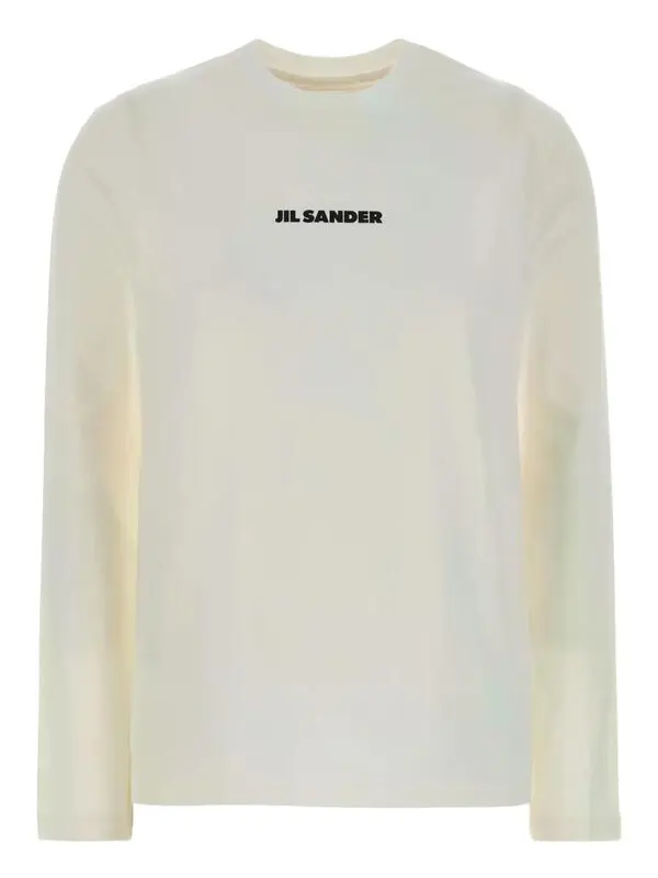 JIL SANDER Crew-neck Cotton T-shirt - Neutrals