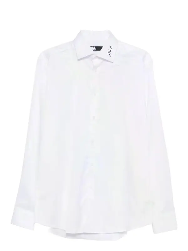 Karl Lagerfeld Logo-embroidered Shirt - White