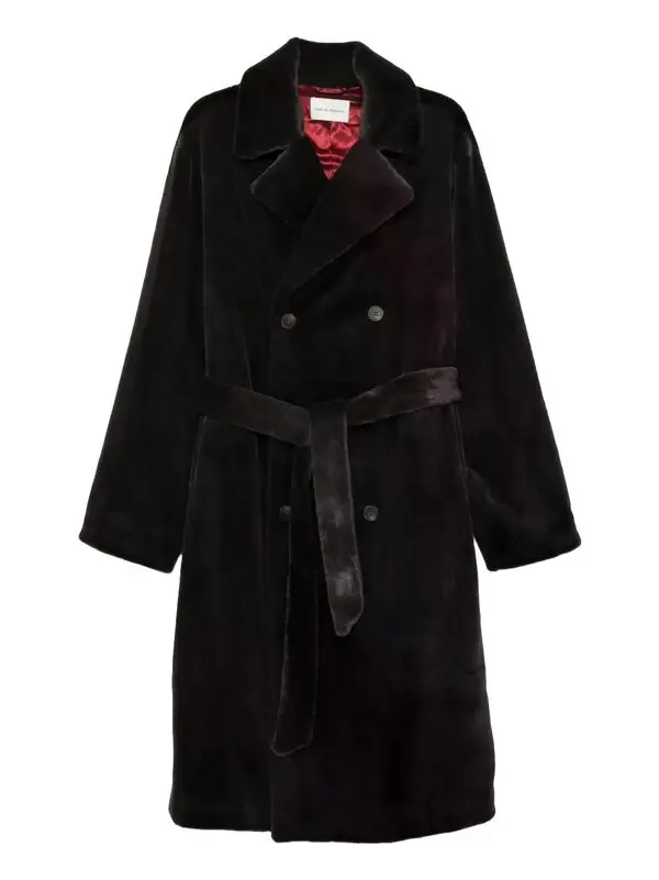 Drole De Monsieur Belted Double-breasted Coat - Brown