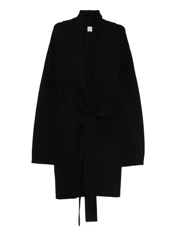 TOTEME Shawl-lapel Knitted Coat - Black