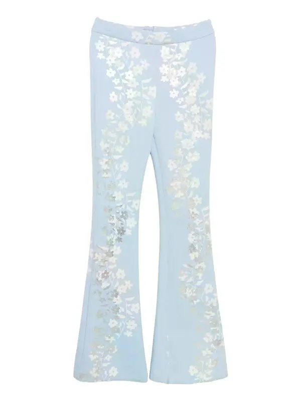 Cynthia Rowley Floral-print Trousers - Blue