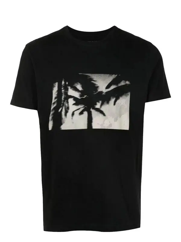 OSKLEN Palm Tree-print Cotton T-shirt - Black
