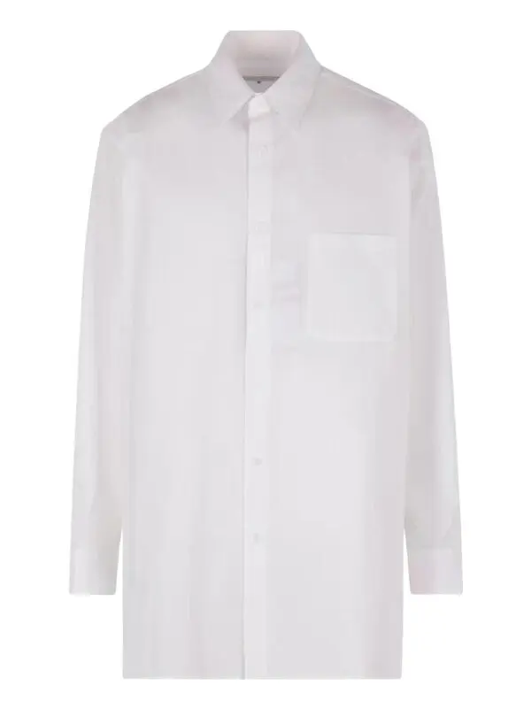 Yohji Yamamoto Chest-pocket Cotton Shirt - White
