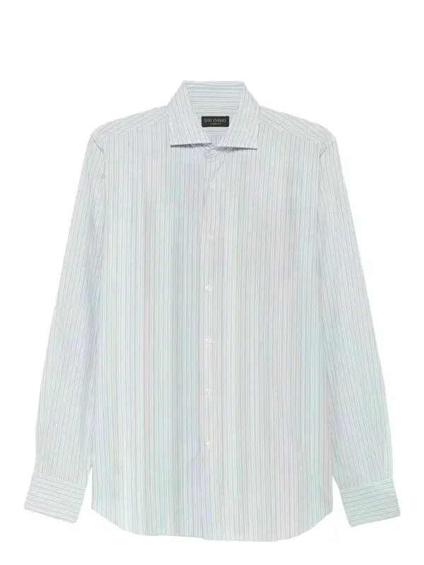 DELL'OGLIO Striped Buttoned Shirt - Blue