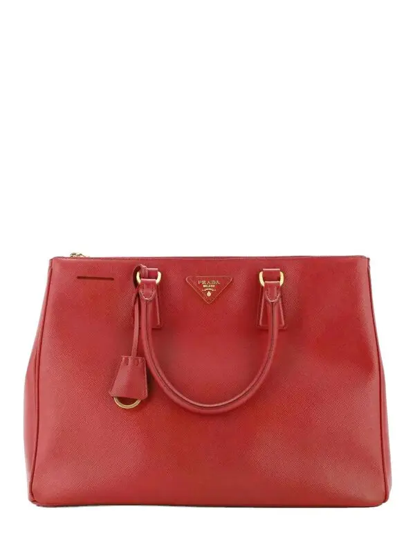 Prada Large Saffiano Leather Tote Bag - Red