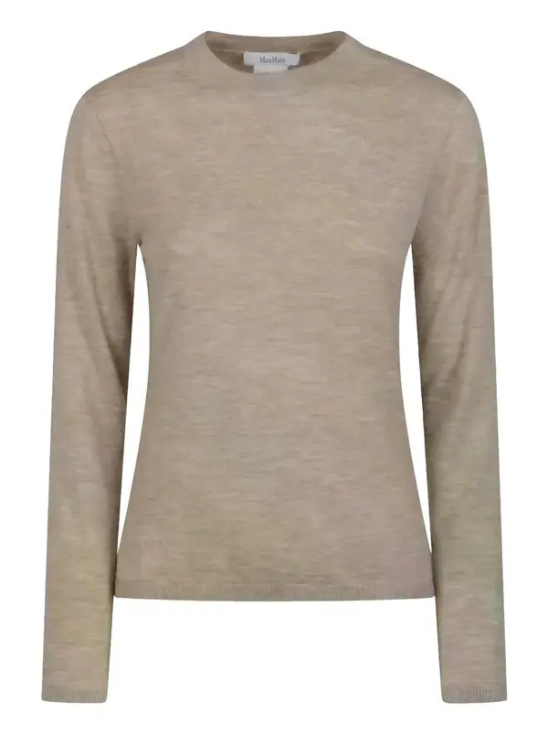 Max Mara Crew-neck Long Sleeve Sweater - Neutrals