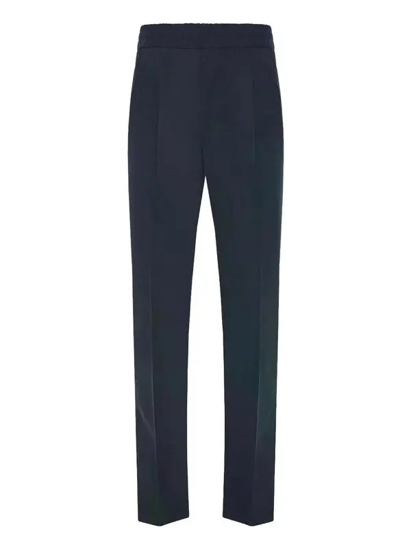 Zegna Elastic-waistband Trousers - Blue