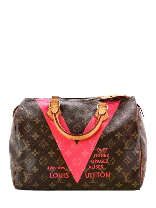 LOUIS VUITTON Speedy Handbag Limited Edition V Monogram Canvas 30 - Brown