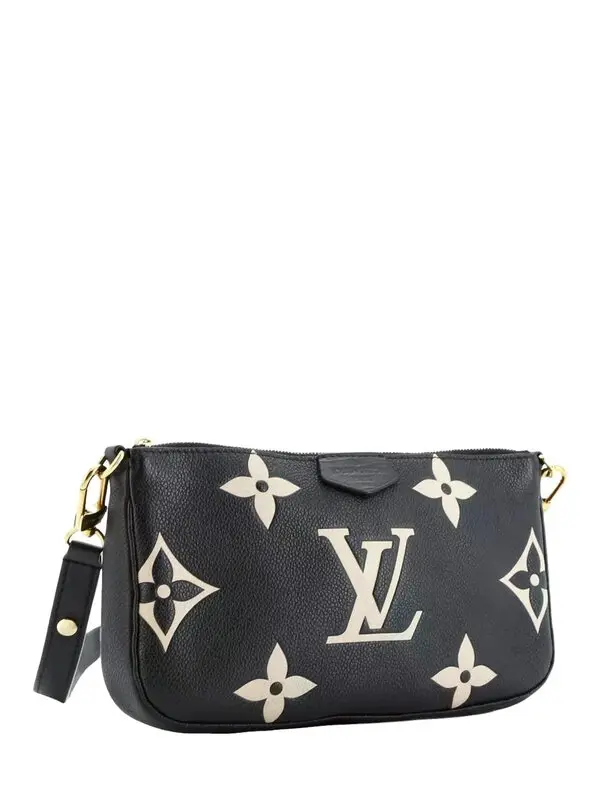 LOUIS VUITTON Multi Pochette Accessoires Bicolor Monogram Empreinte Giant Crossbody Bag - Black