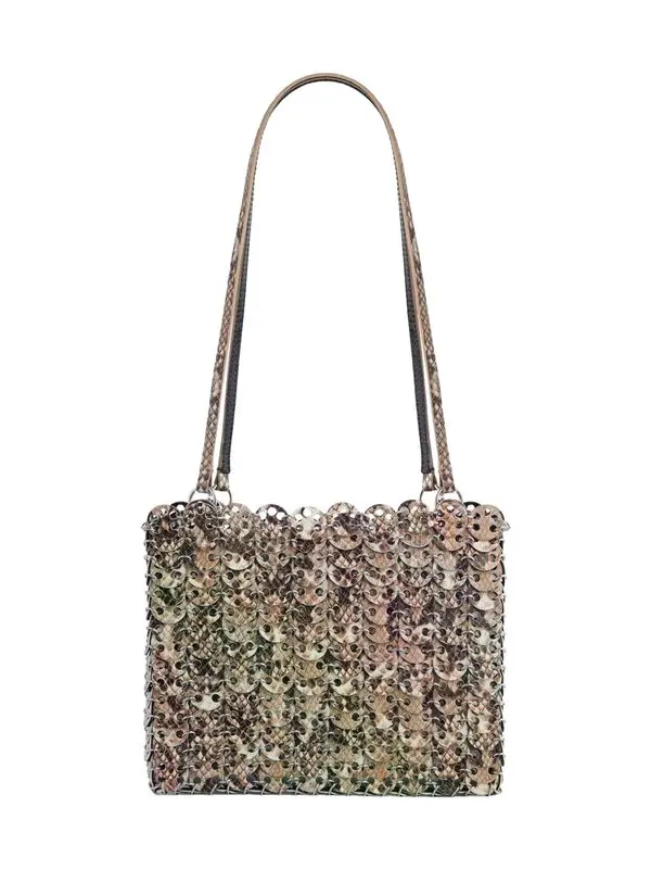 Rabanne 1969 Flip Python-effect Bag - Silver