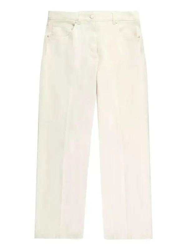 SLOWEAR Straight-leg Cropped Trousers - Neutrals
