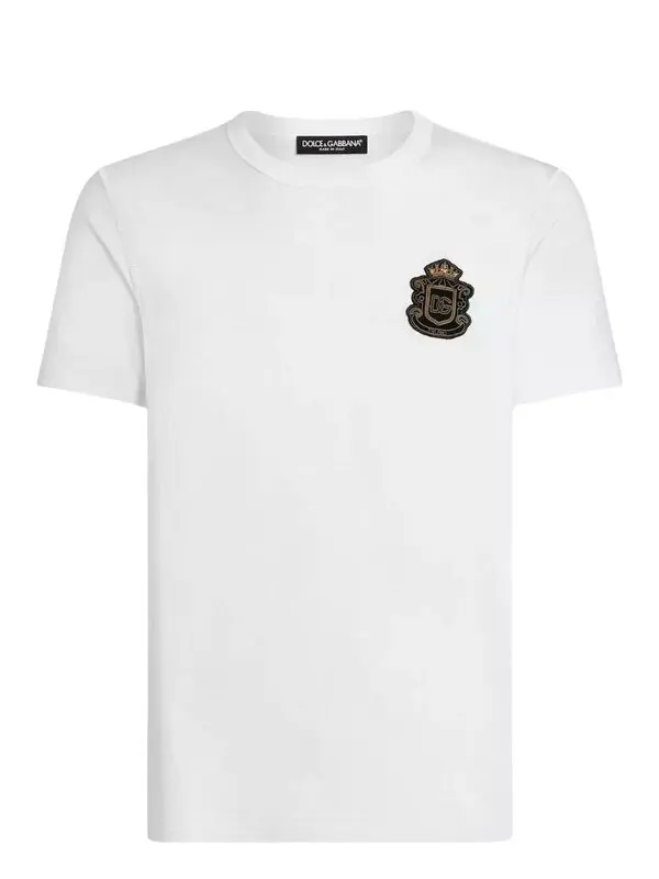 Dolce & Gabbana Crest-appliqué T-shirt - White