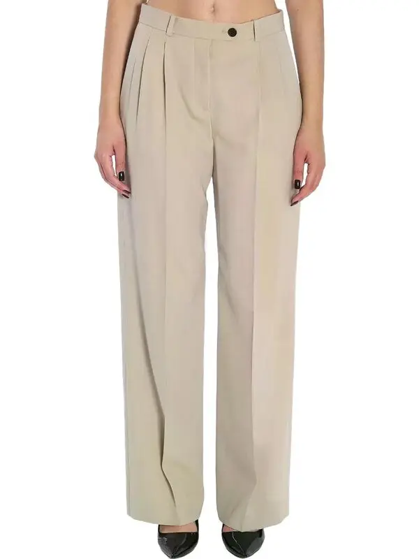 THE ROW Pleated Trousers - Neutrals