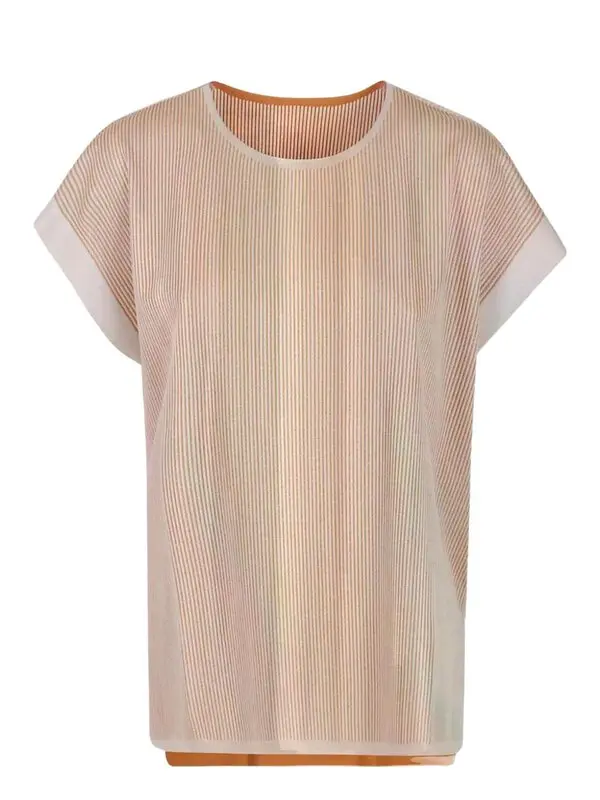 Issey Miyake Pleated T-shirt - Neutrals