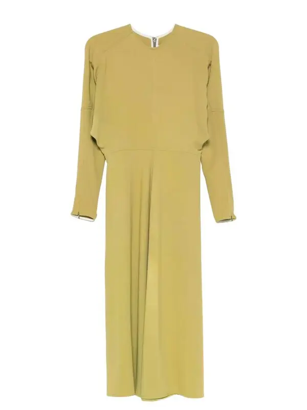 Victoria Beckham Dolman Long-sleeve Midi Dress - Green
