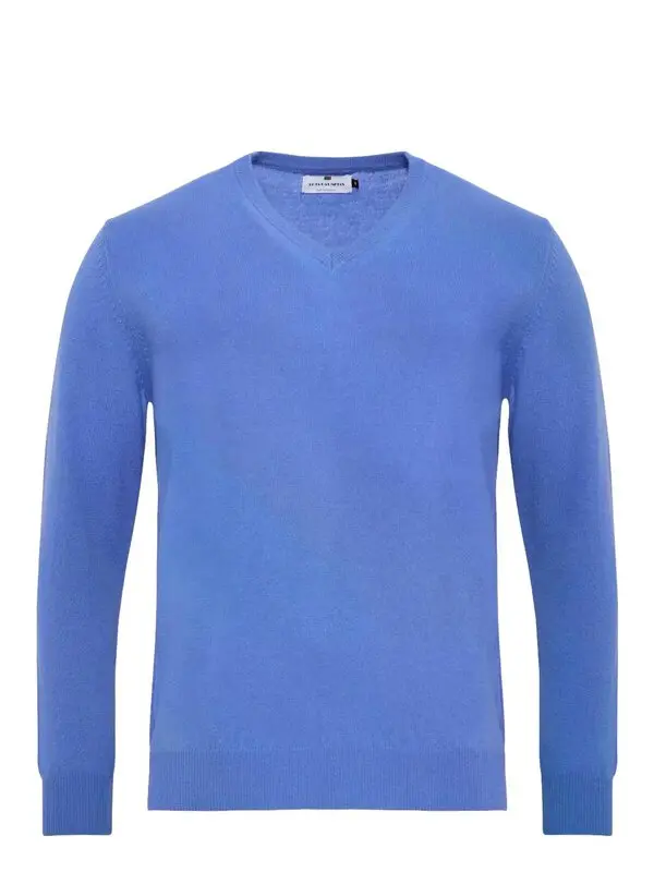 LOJA DAS MEIAS V-neck Wool Sweater - Blue