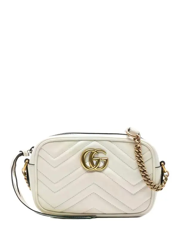 Gucci Mini Gg Marmont Matelasse Crossbody Bag - White