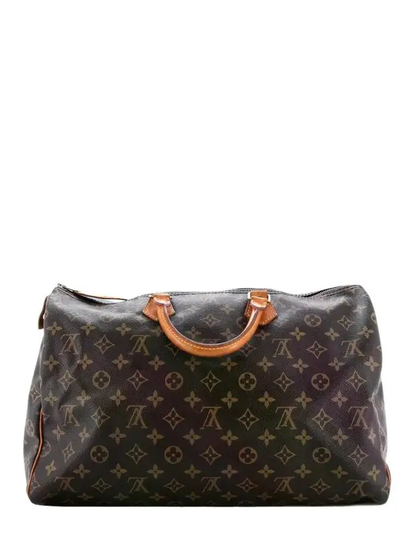 LOUIS VUITTON Speedy Handbag Monogram Canvas 40 Satchel - Brown