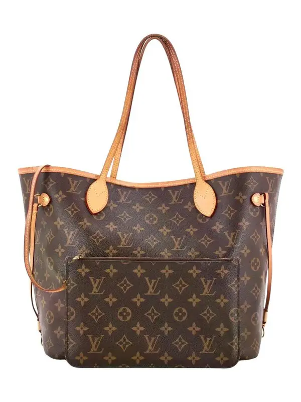 LOUIS VUITTON Neverfull Nm Monogram Canvas Mm Tote Bag - Brown