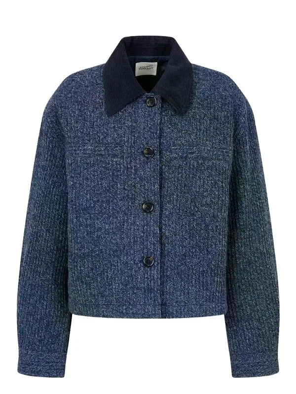 STUDIO TOMBOY Corduroy-collar Jacket - Blue