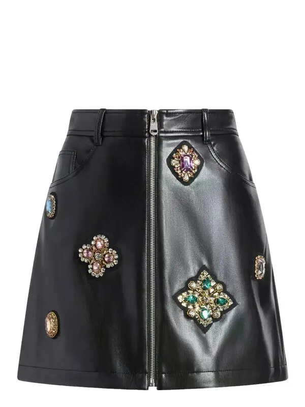 Cinq À Sept Baroque Patches Genevieve Skirt - Black