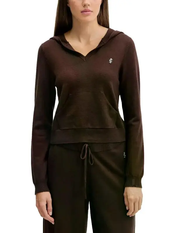 Juicy Couture Hooded Pocket Top - Brown