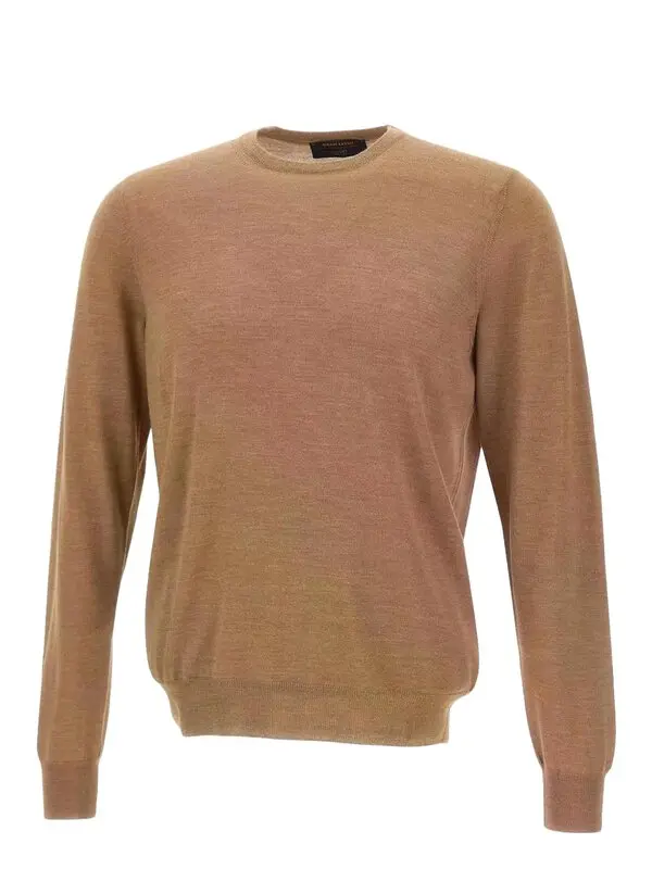 GRAN SASSO Crew Neck Top - Brown