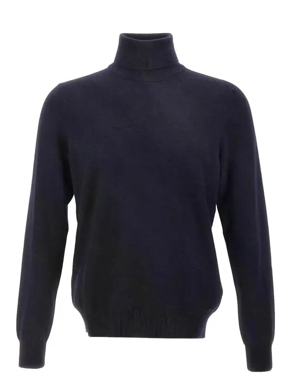 GRAN SASSO Ribbed Turtleneck Sweater - Blue
