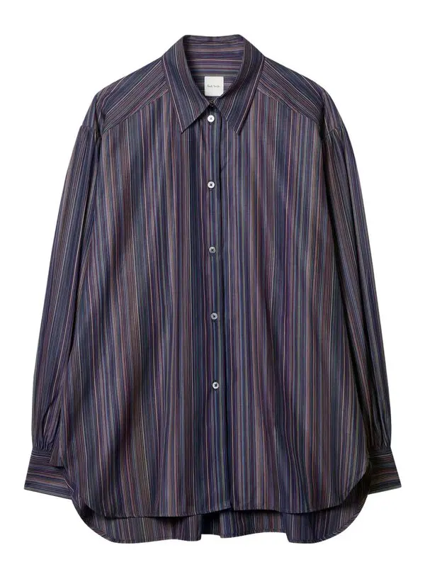 Paul Smith Striped Buttoned Shirt - Blue