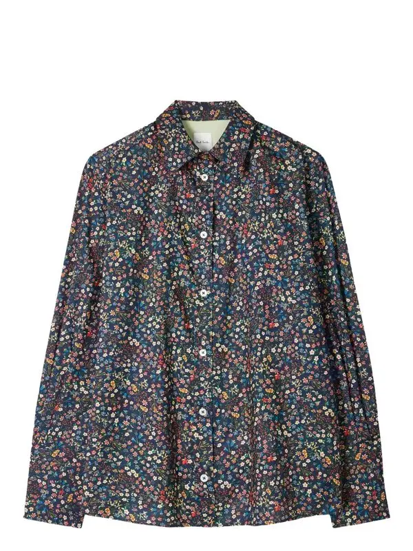 Paul Smith Floral Buttoned Shirt - Blue