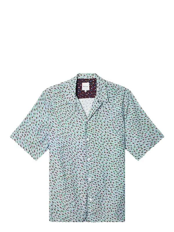 Paul Smith Screen Dance Print Short-sleeve Shirt - Blue