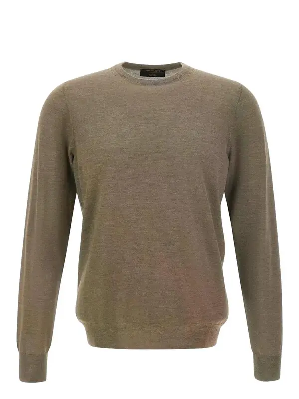 GRAN SASSO Long-sleeve Crew-neck Top - Brown