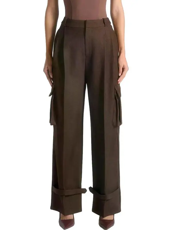 Manière De Voir Pleated Trousers - Brown
