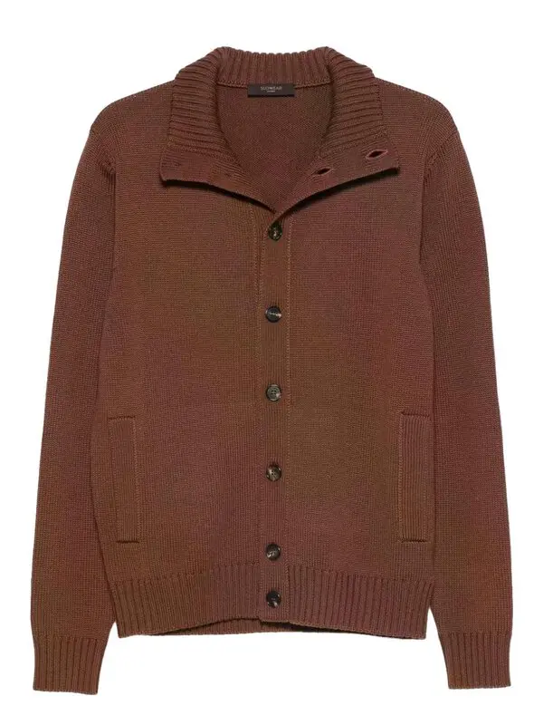 SLOWEAR Button-up Cardigan - Brown