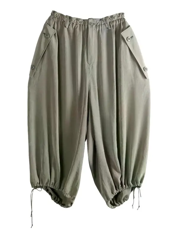 Y’s Drawstring-hem Trousers - Grey