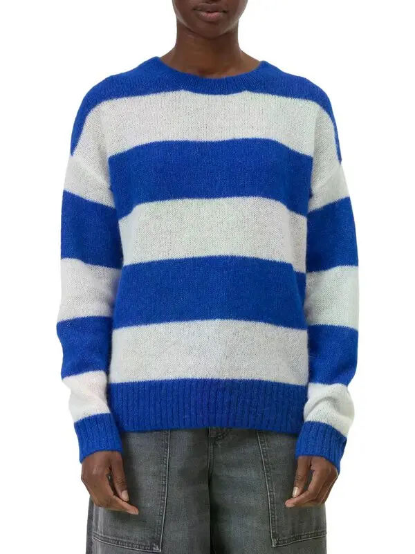 Closed Striped Crew-neck Sweater - Blue