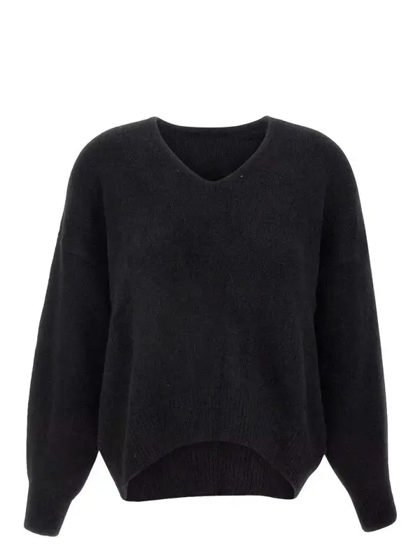 BOSS V-neck Long Sleeve Sweater - Black